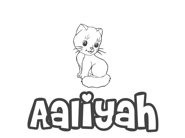 Aaliyah Name Coloring Pages Sketch Coloring Page