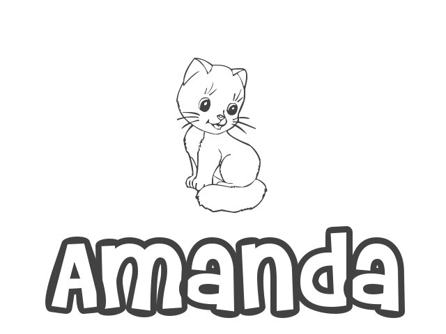 Amanda Name Coloring Pages Sketch Coloring Page