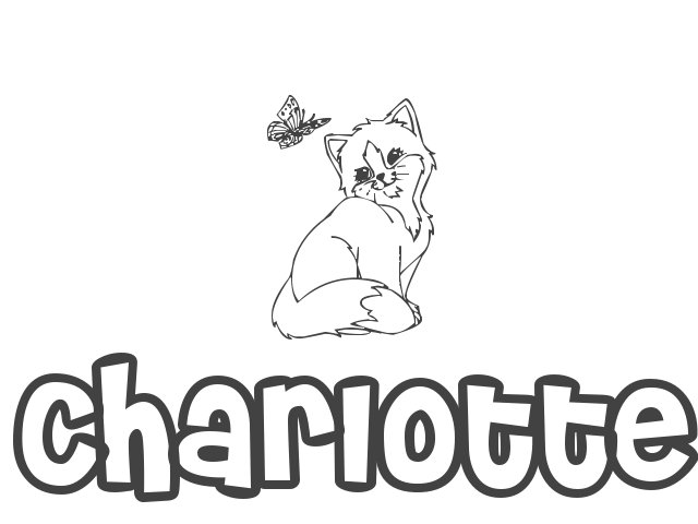 Charlotte Coloring Pages Name Template Sketch Coloring Page