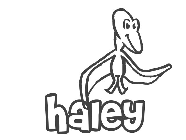 Hailey Name Coloring Pages Sketch Coloring Page
