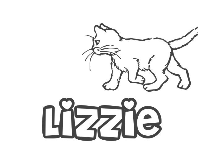 Kleurplaten Lizzy Naam Kleurplaat Heks Sketch Coloring Page