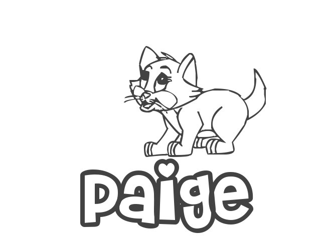 Name Coloring Paige Printable Pages Sheet Template Popular Sketch ...