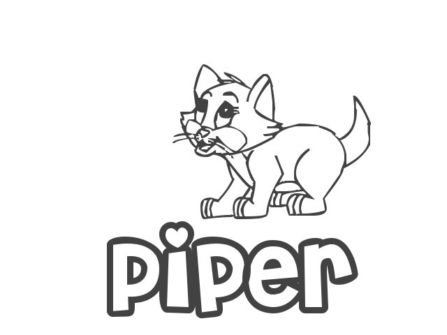 Piper Name Coloring Page Coloring Pages